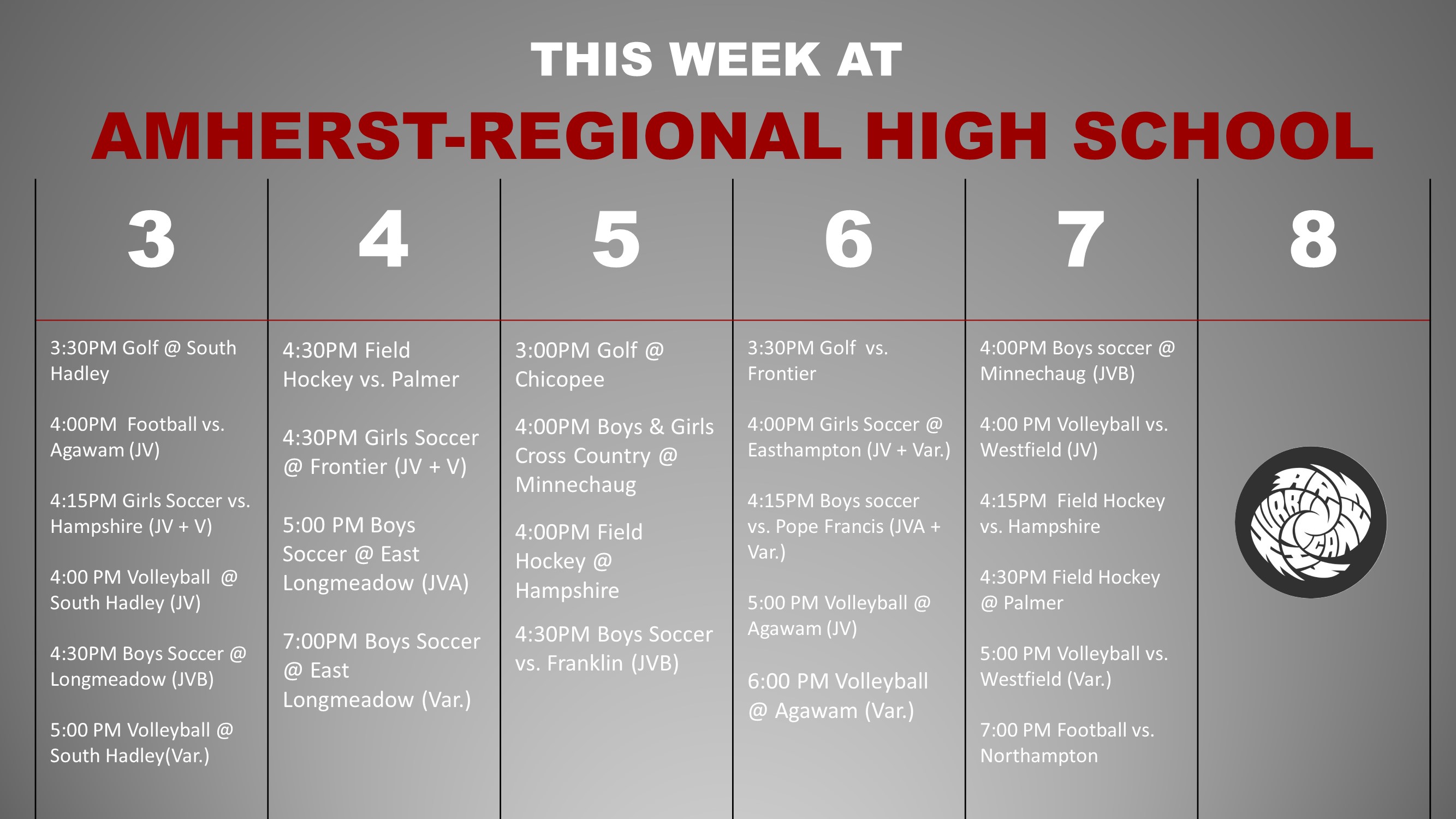 Upcoming games and meets | ARHS PGO Parent News