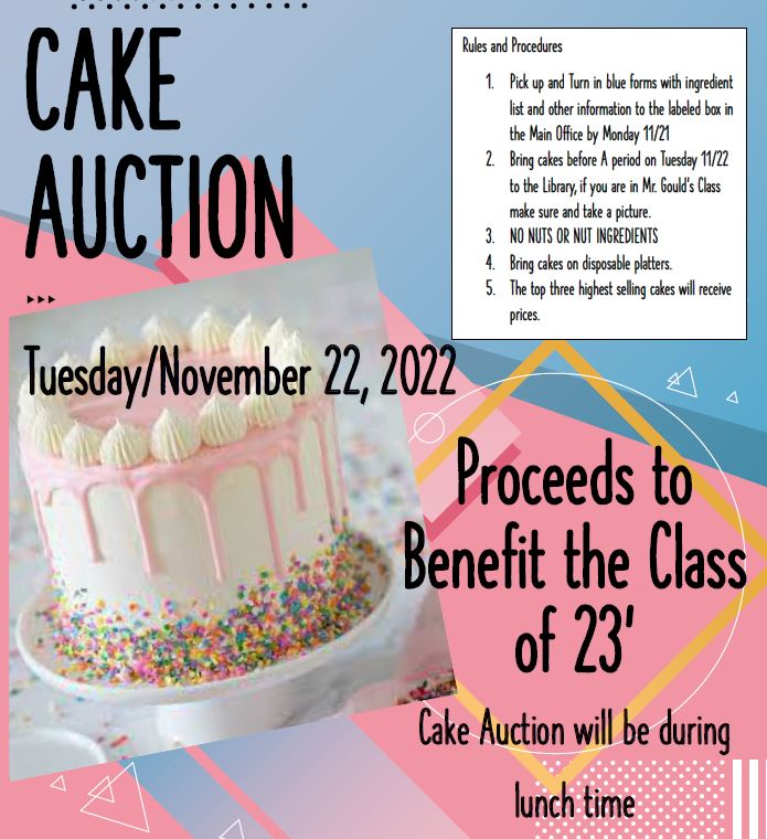 CAKE AUCTION (Tuesday, November 22) | ARHS PGO Parent News
