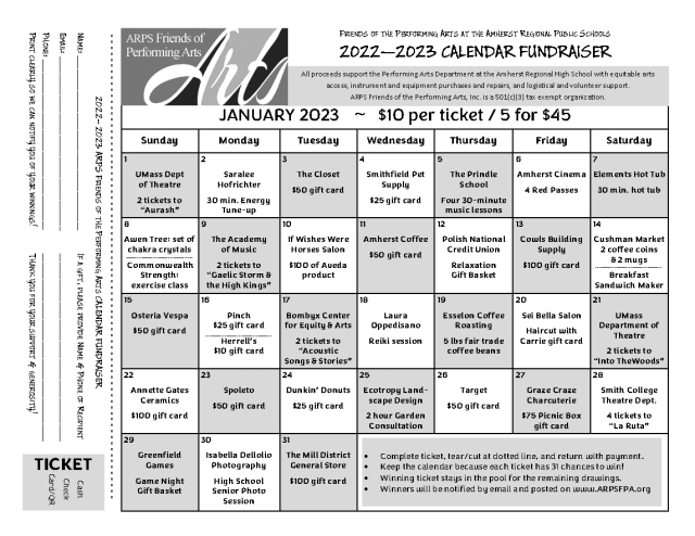 ARPS Friends of Performing Arts – Calendar Fundraiser 2022-2023 | ARHS ...