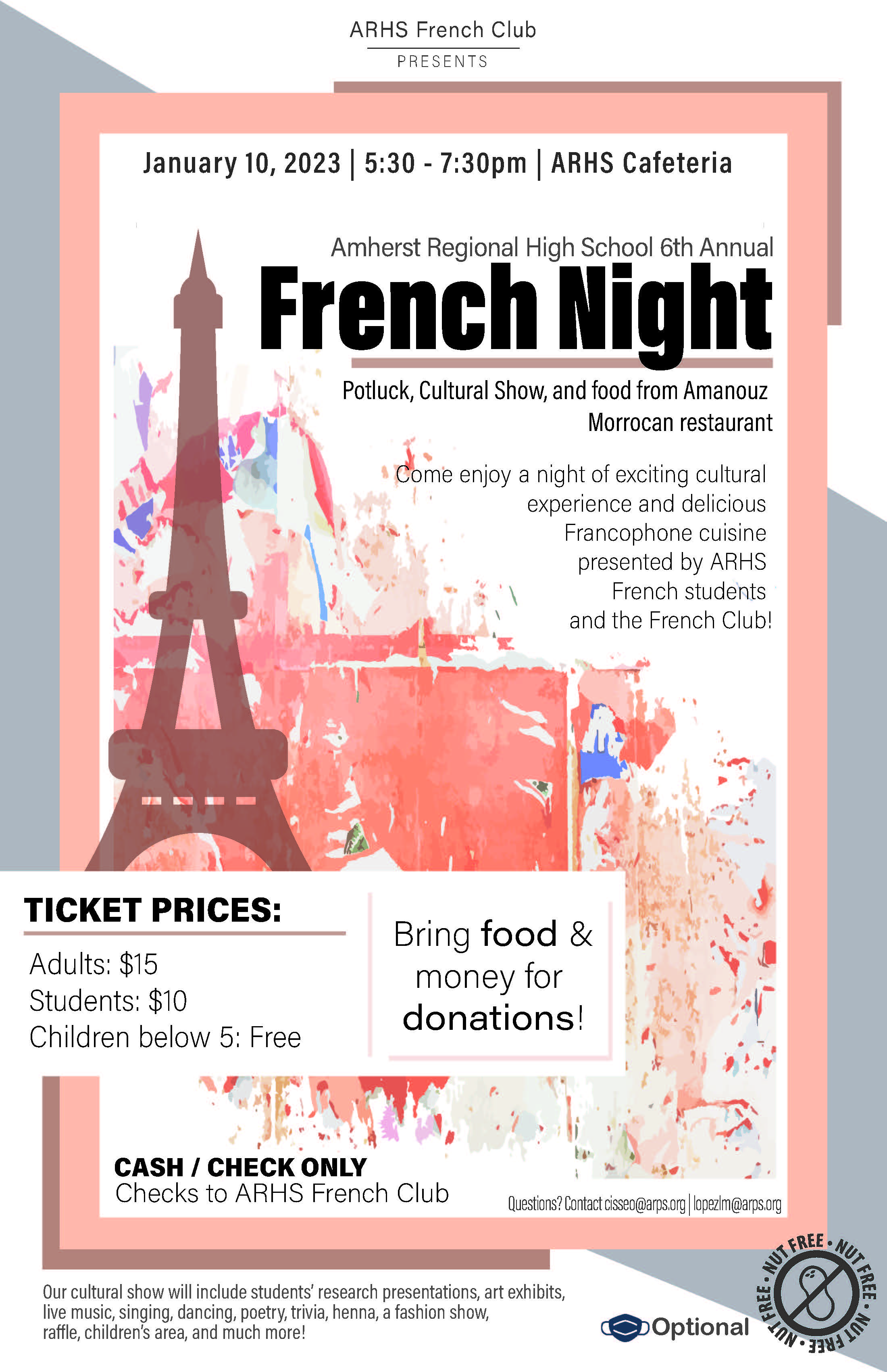ARHS 6th Annual French Night | ARHS PGO Parent News