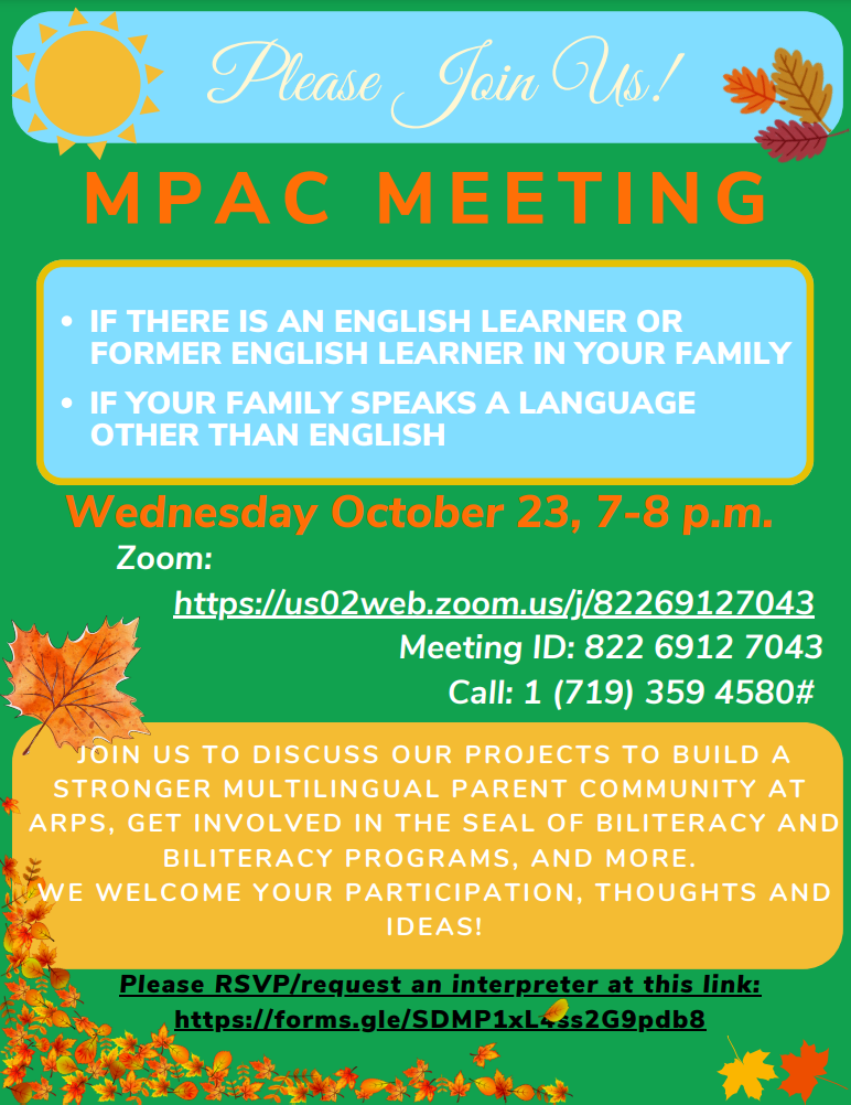 Join our Next MPAC Meeting! | ARHS PGO Parent News